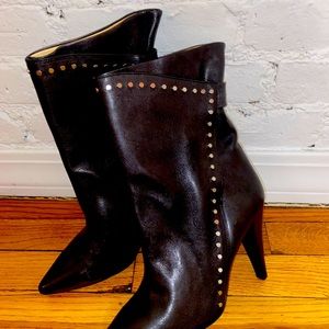 IRO | Shoes | New Iro Black Leather Heels Boots | Poshmark